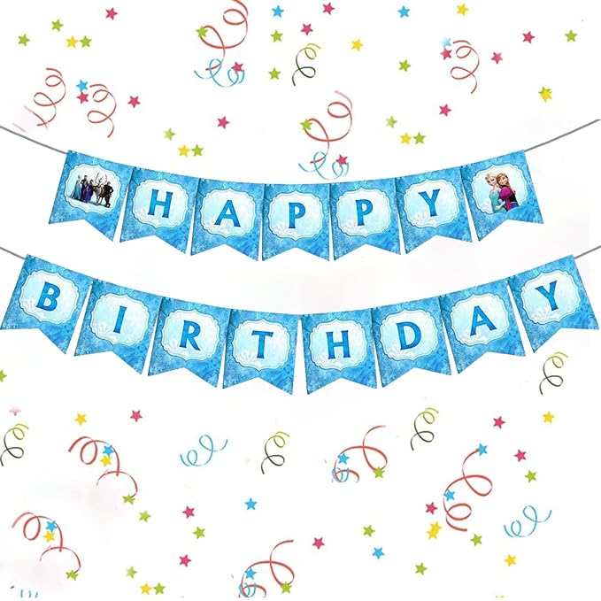 Printable Frozen Banner Happy Birthday Disney Frozen Birthday Party