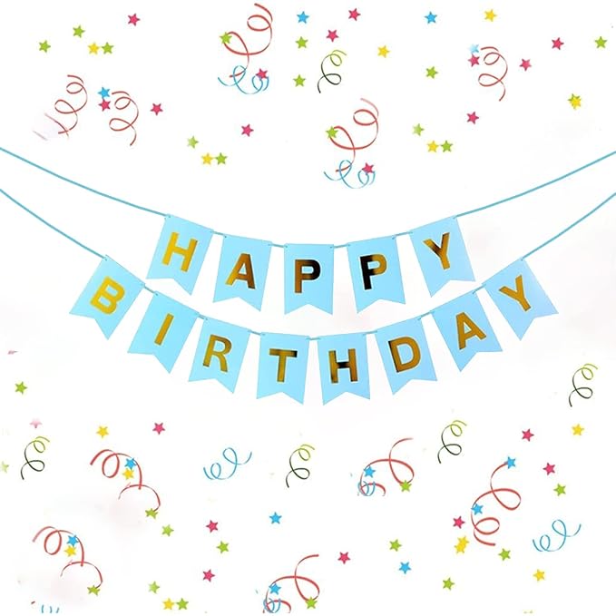 Party Propz Happy Birthday Banner for Boys | Blue Happy Birthday Banne ...