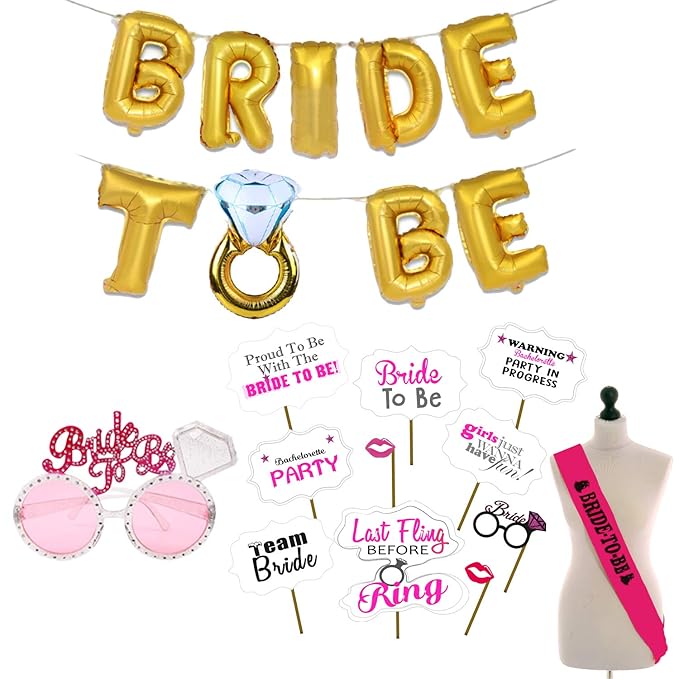 Party Propz Bride to Be Decoration Set Combo- 13Pcs Bachelorette Party ...